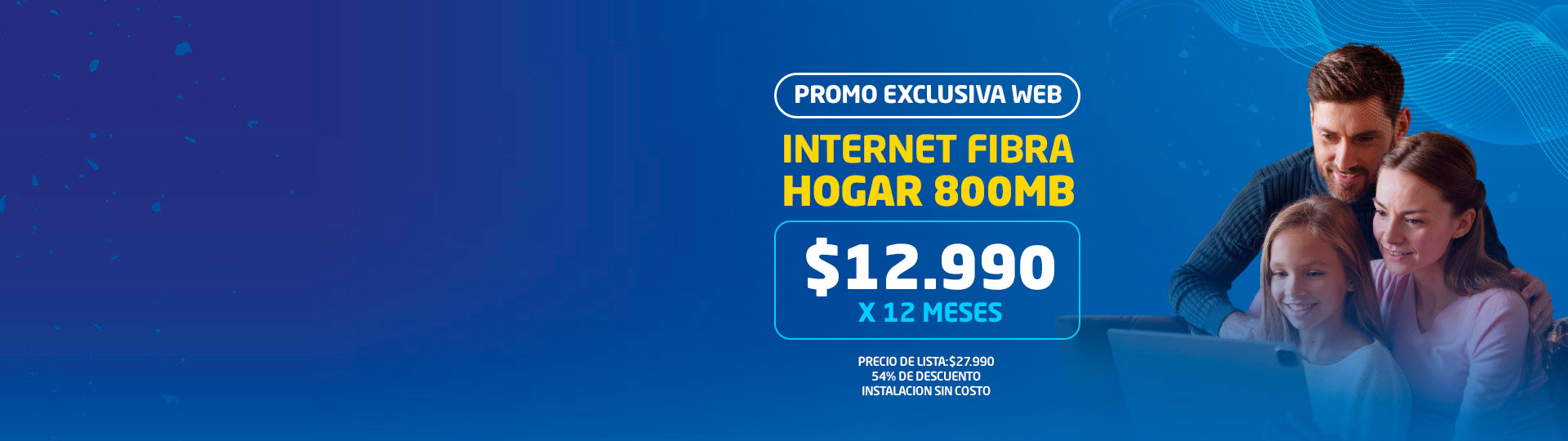 Internet Fibra Hogar 800MB