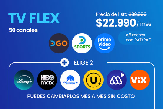DIRECTV Chile | TV Flex: TV Satelital + Plataformas de Streaming